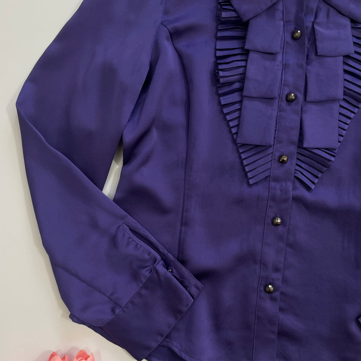 Vintage Purple Satin Shirt-Bust 34 – Outdated