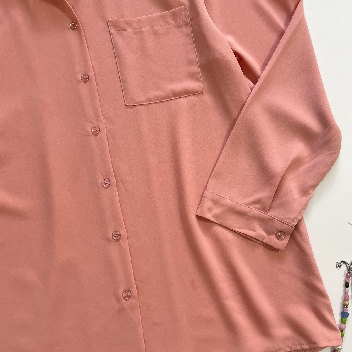 Peach Solid Shirt-Bust 44 – Outdated